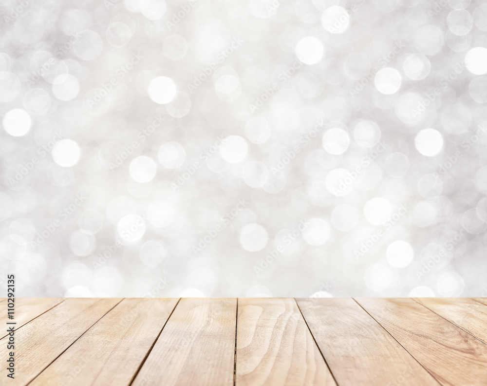 Wooden table on white abstract background Stock Photo | Adobe Stock