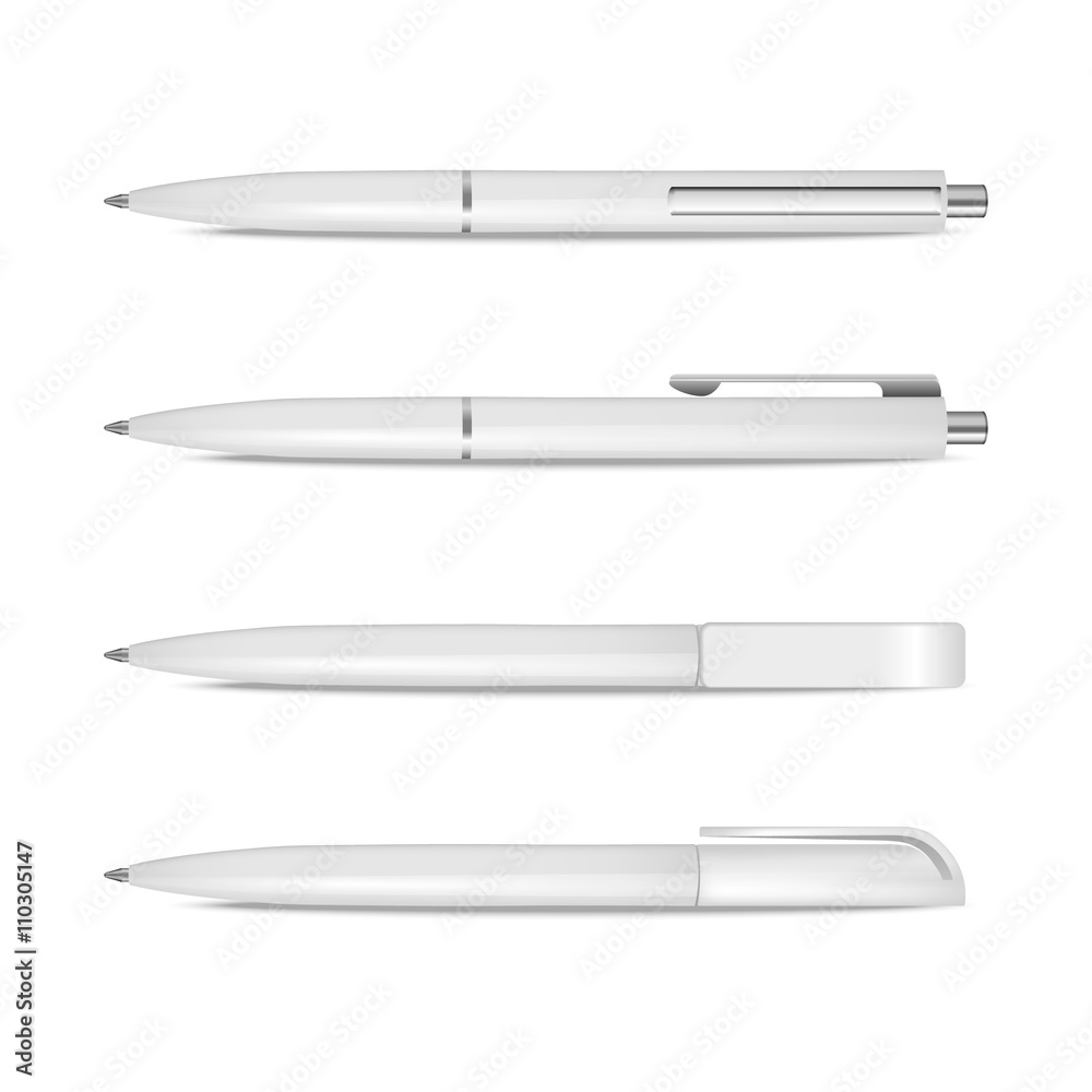 Set of vector pens. Stock Vector | Adobe Stock
