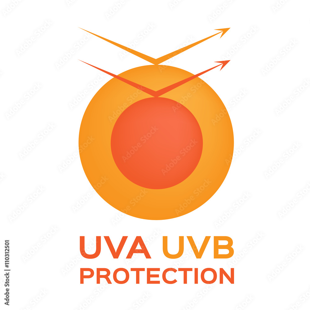 UV LOGO , uva uvb with orange color Stock Vector | Adobe Stock