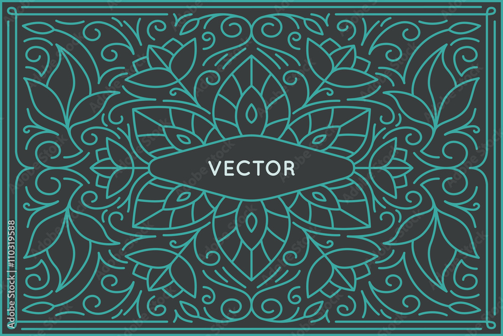 Vector poster design template and greeting card with copy space Stock ...