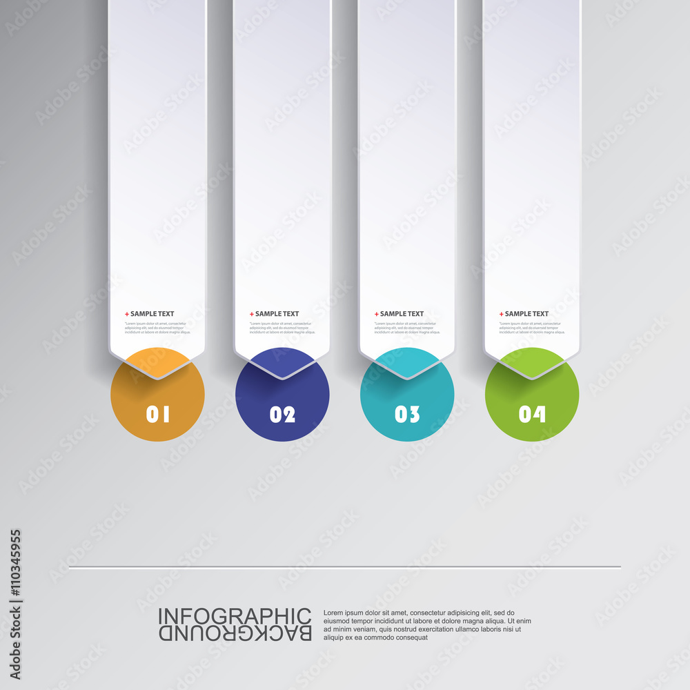Colorful Minimal Paper Cut Infographics Design, Presentation Template ...