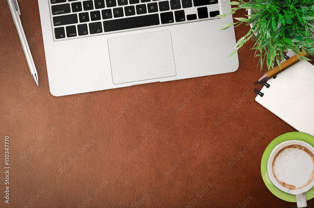 office desk top view with space Stock Photo | Adobe Stock