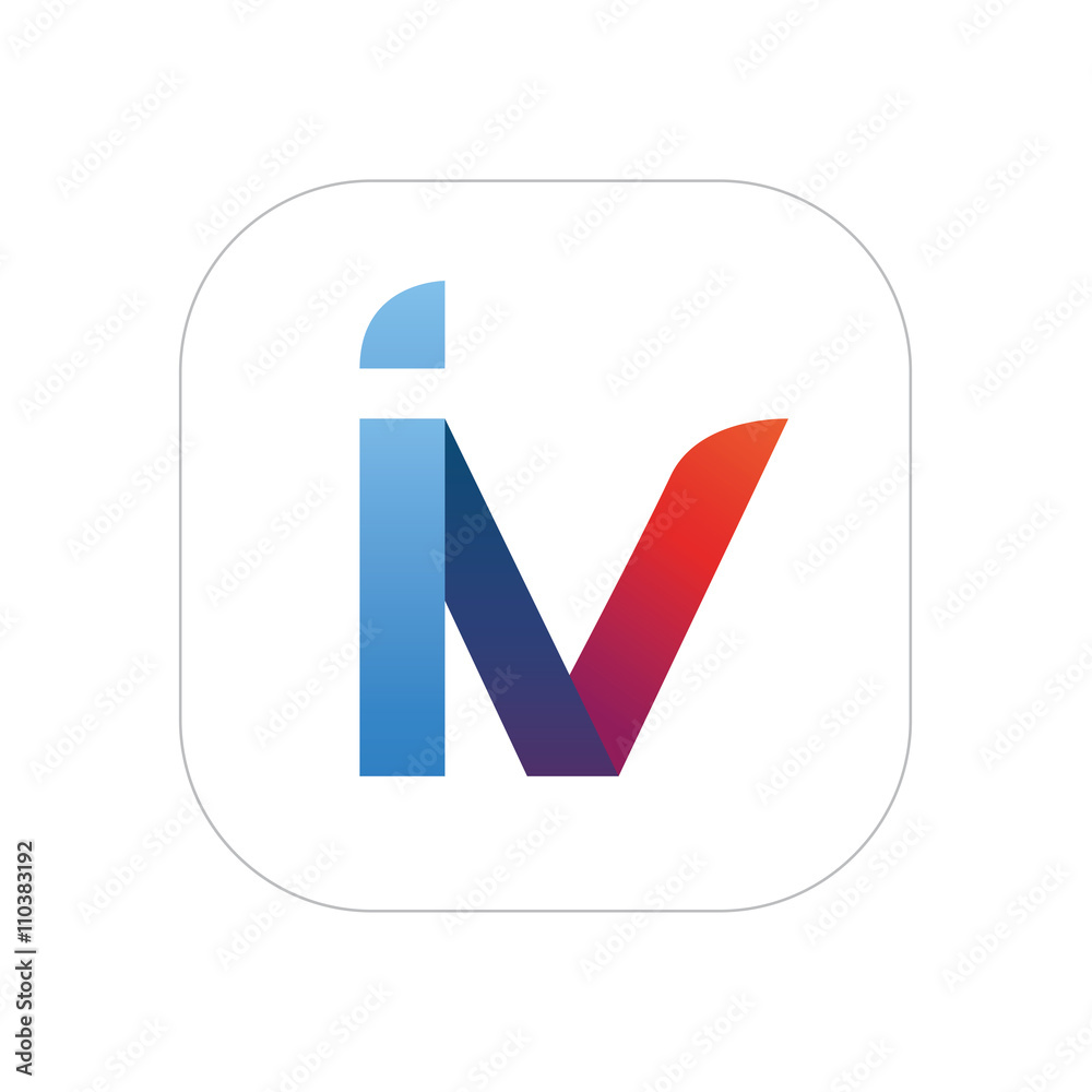 IV Logo Stock Vector | Adobe Stock
