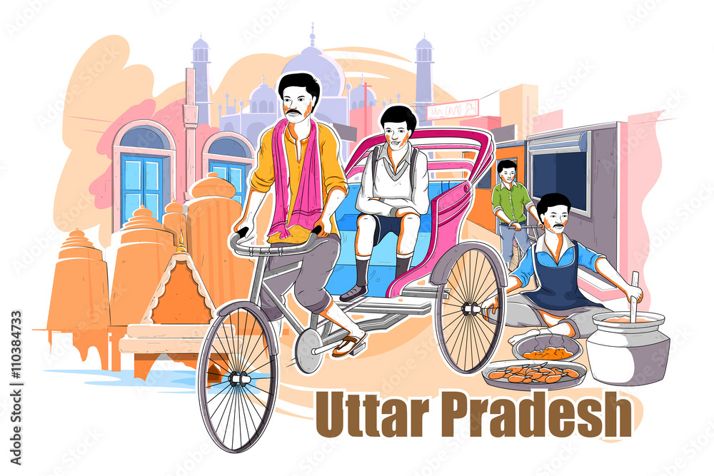 People and Culture of Uttar Pradesh, India Stock Vector | Adobe Stock