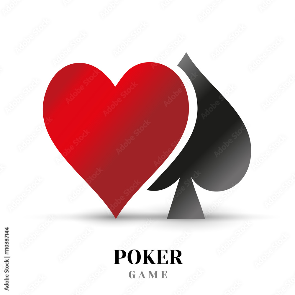 Playing card suit logo. Vector logotype design. Stock Vector | Adobe Stock