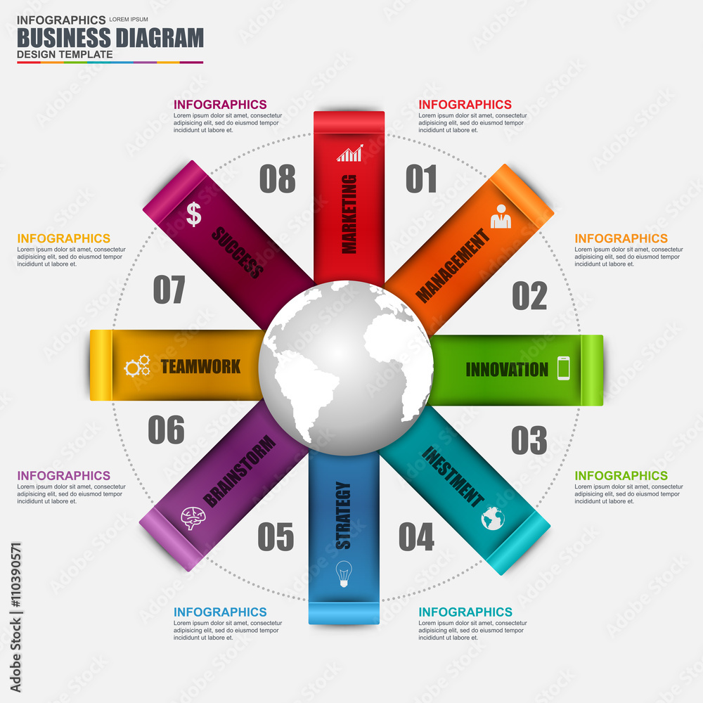 Infographic circular diagram vector design template. Can be used for ...