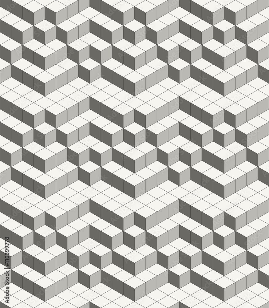 Modern abstract geometric ornamental texture with isometric structure ...