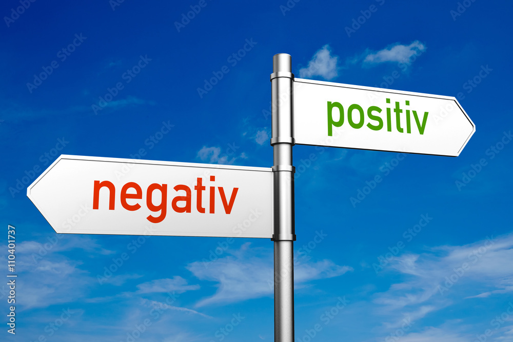 Negativ oder positiv? Stock Illustration | Adobe Stock
