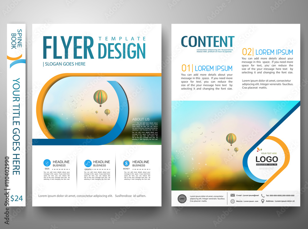 Flyers design template vector.Brochure annual report magazine poster ...