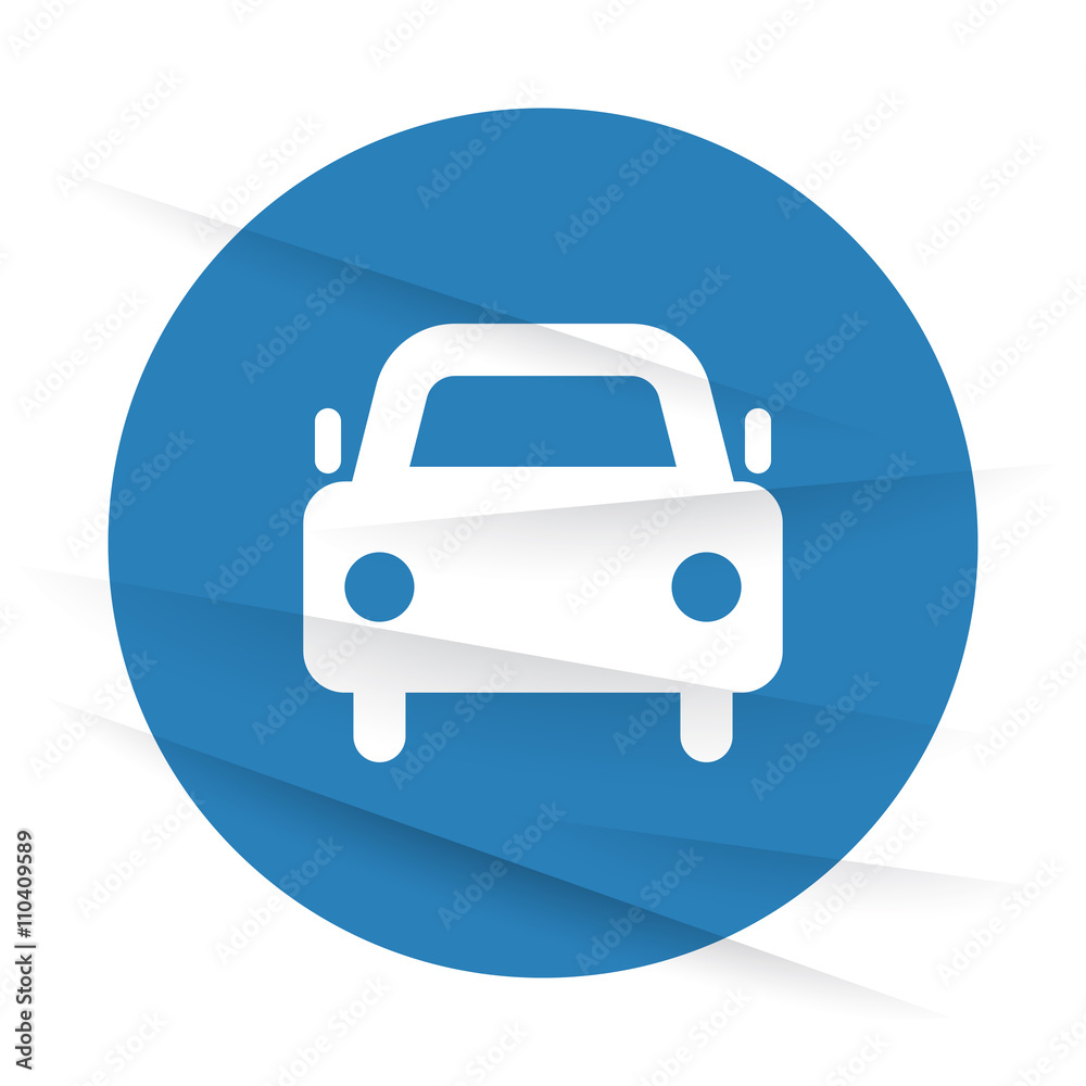 White Car icon label on wrinkled paper Stock Vector | Adobe Stock
