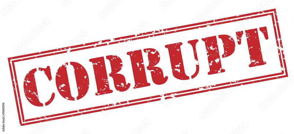 corrupt red stamp on white background Stock Illustration | Adobe Stock