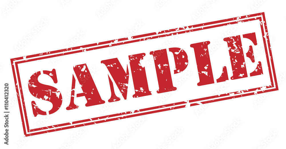 sample red stamp on white background Stock Illustration | Adobe Stock