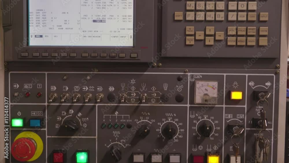 The dashboard of the machine controller. The controller in where ...