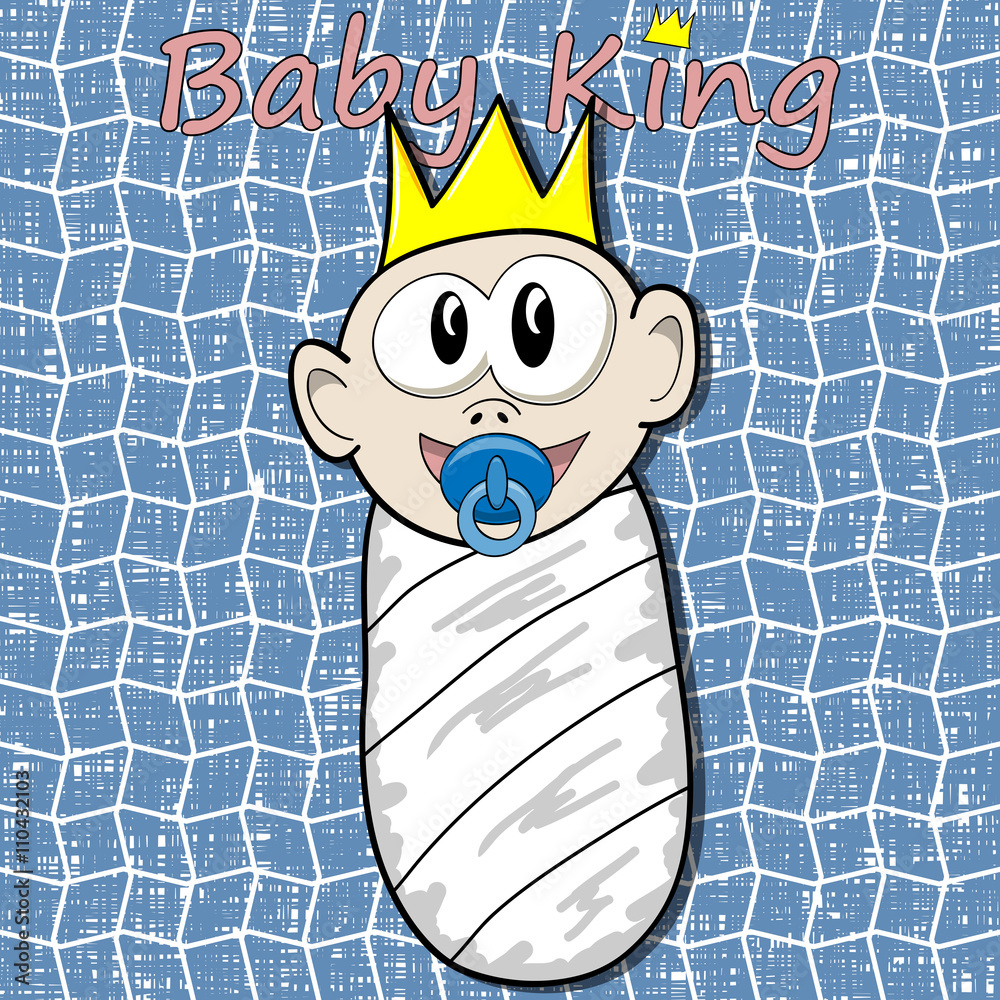 Baby King-illustration Stock-Vektorgrafik | Adobe Stock