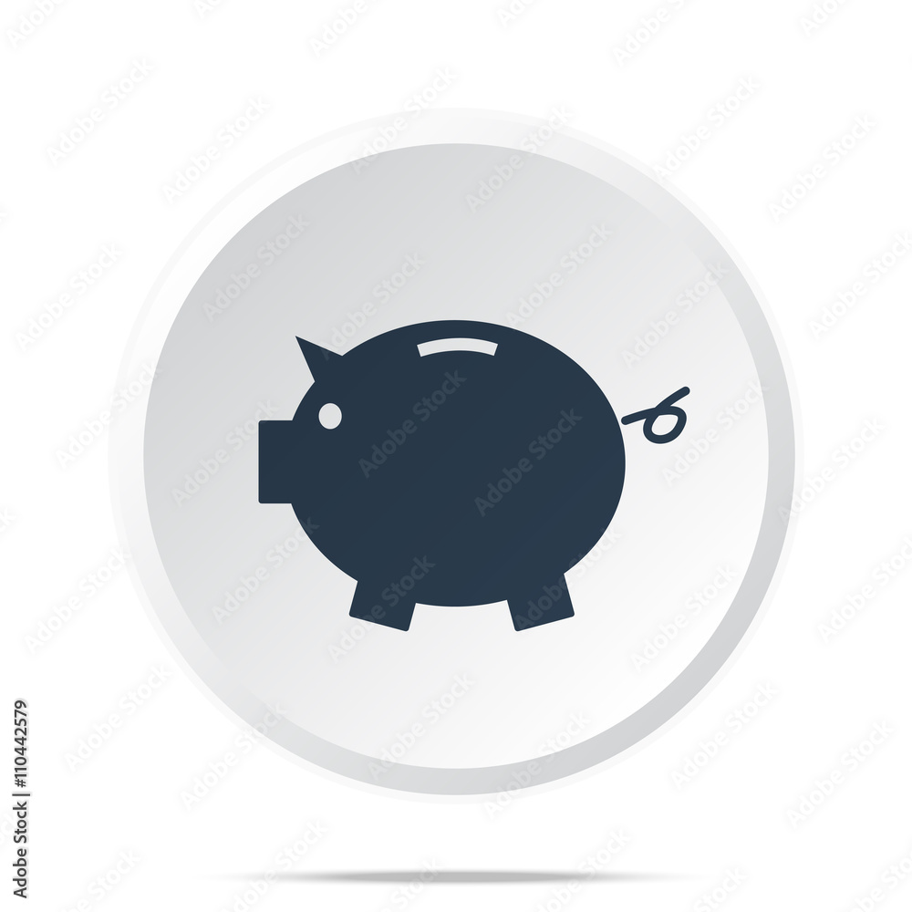 Piggy Bank Icon Black Vector