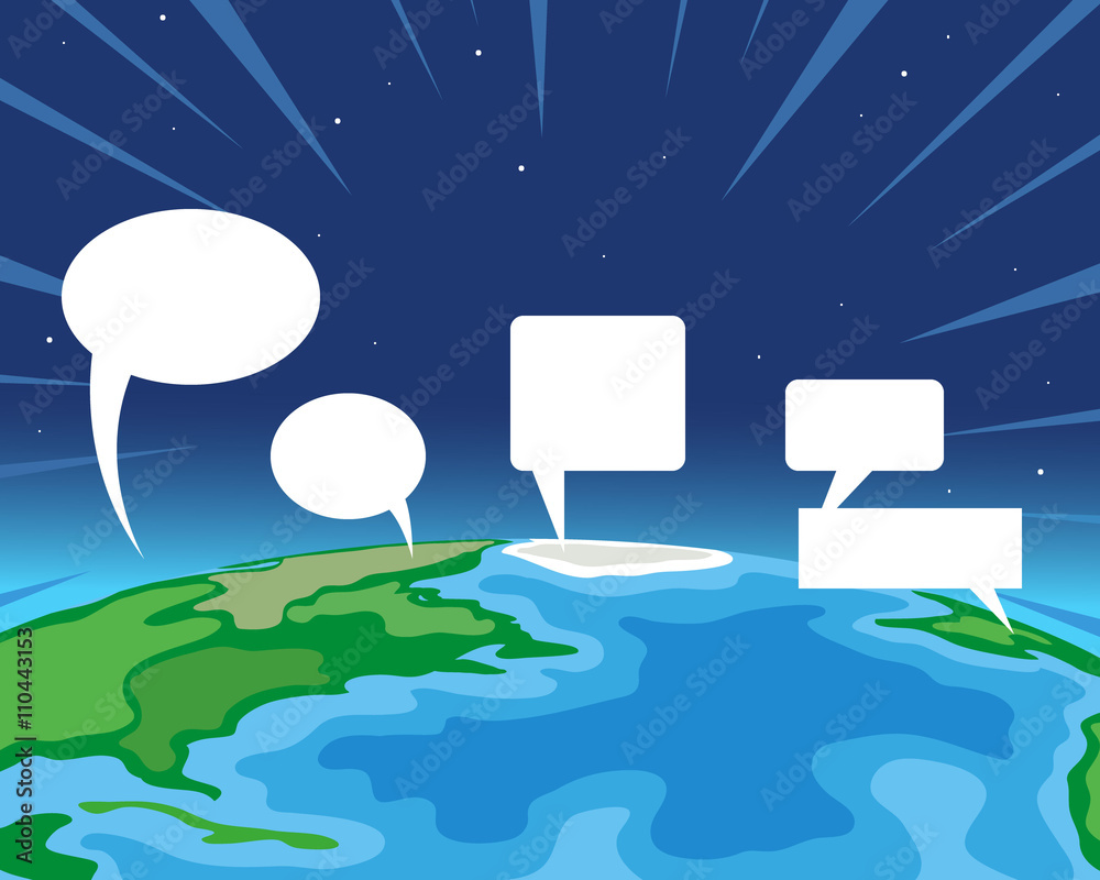 Planet Earth from space. Vector illustration backgrounds Stock Photo ...