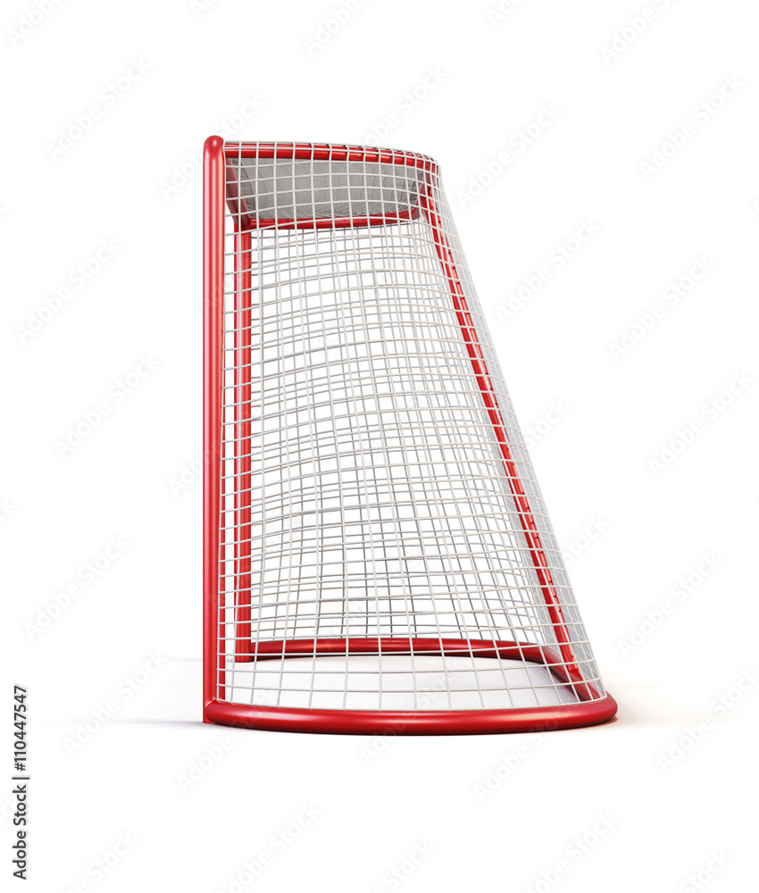 Football goal side view isolated on white background. 3d rendering ...