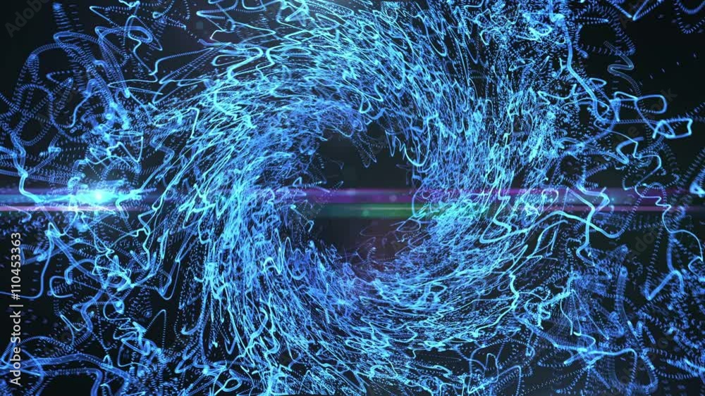 Seamless looping background animation with blue wireframe abstract ...