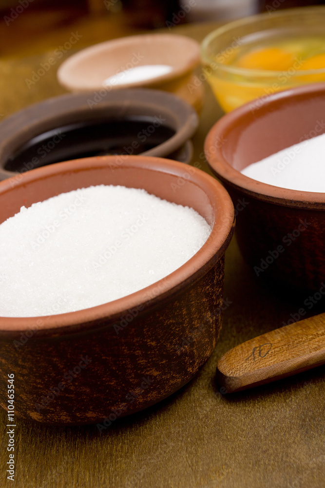 Table salt in ceramic ware Stock Photo | Adobe Stock