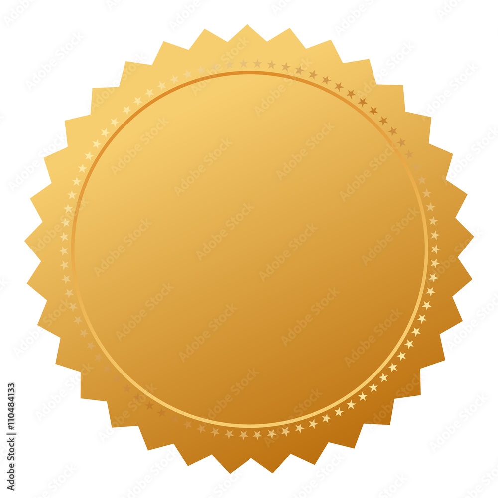 Blank agreement gold seal Stock Vector | Adobe Stock