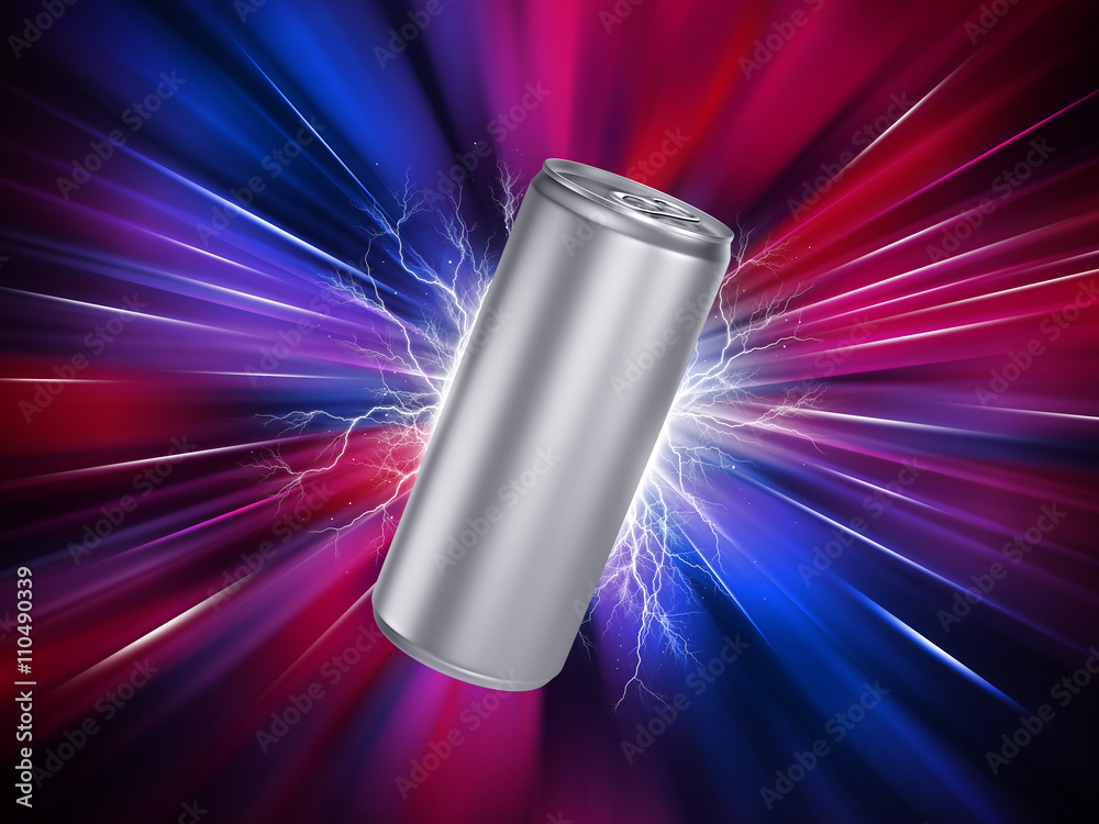 Energy Drink Can Template. 3d model Stock Illustration | Adobe Stock