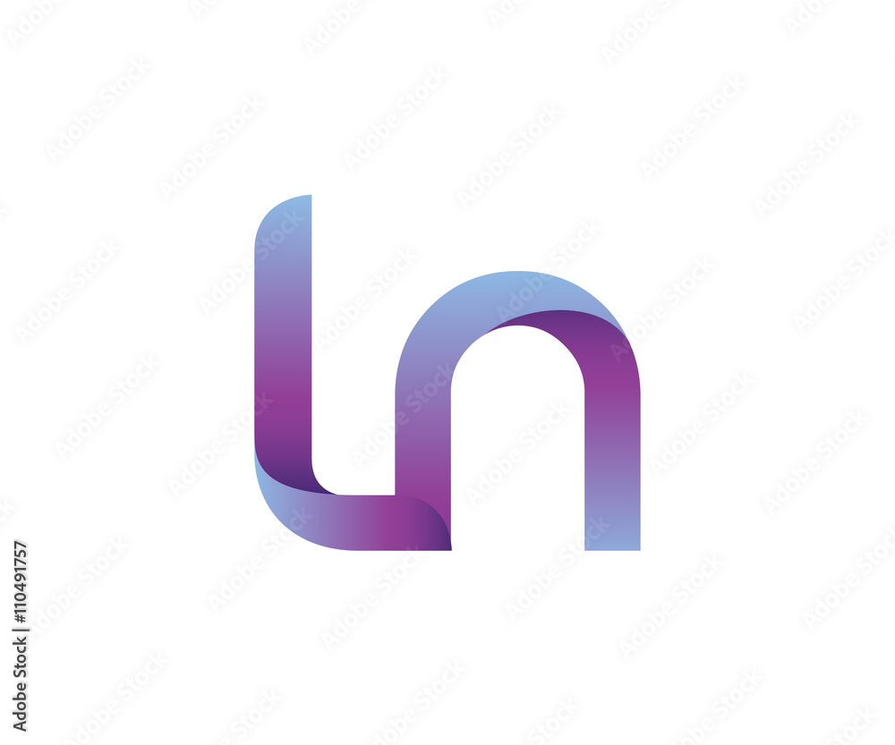 Colorful Letter L N Logo Stock Vector | Adobe Stock