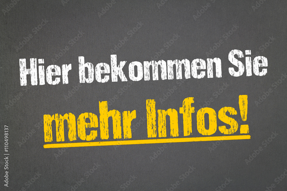 Hier bekommen Sie mehr Infos! Stock-Foto | Adobe Stock