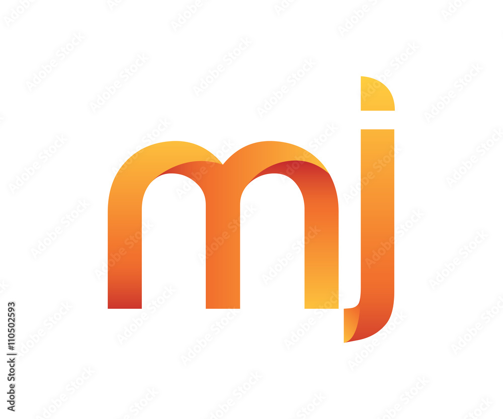 Colorful Letter M J Logo Stock Vector | Adobe Stock