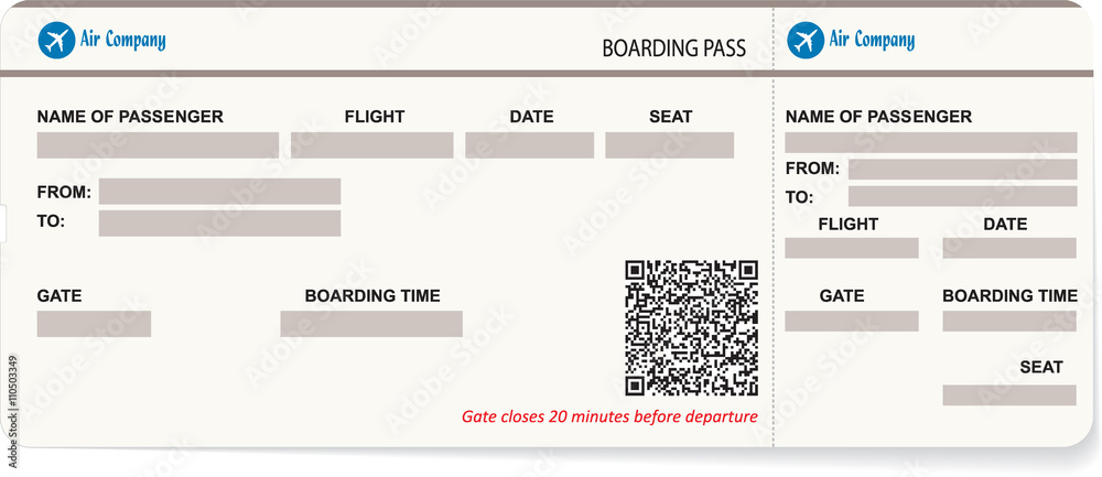 Vector of a boarding pass Stock Vector | Adobe Stock