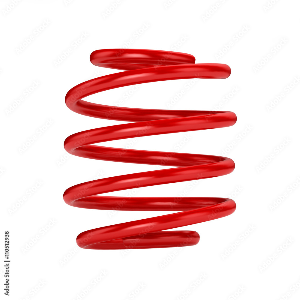 spring isolated on white 3d Stock Illustration | Adobe Stock