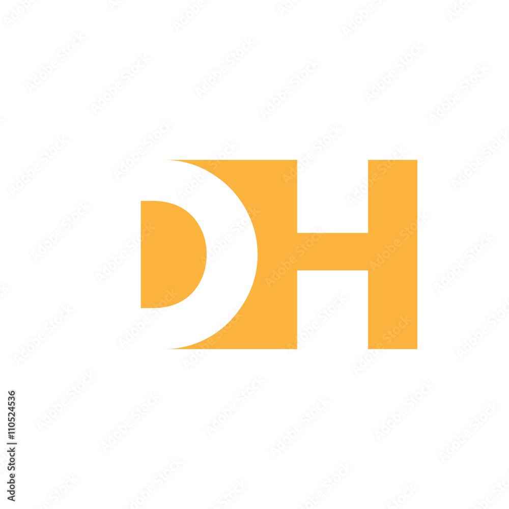 DH Logo | Vector Graphic Branding Letter Element | jpg, eps, path, web ...