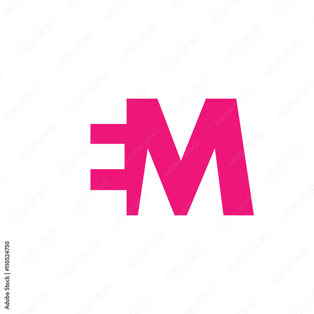 EM Logo | Vector Graphic Branding Letter Element | jpg, eps, path, web ...
