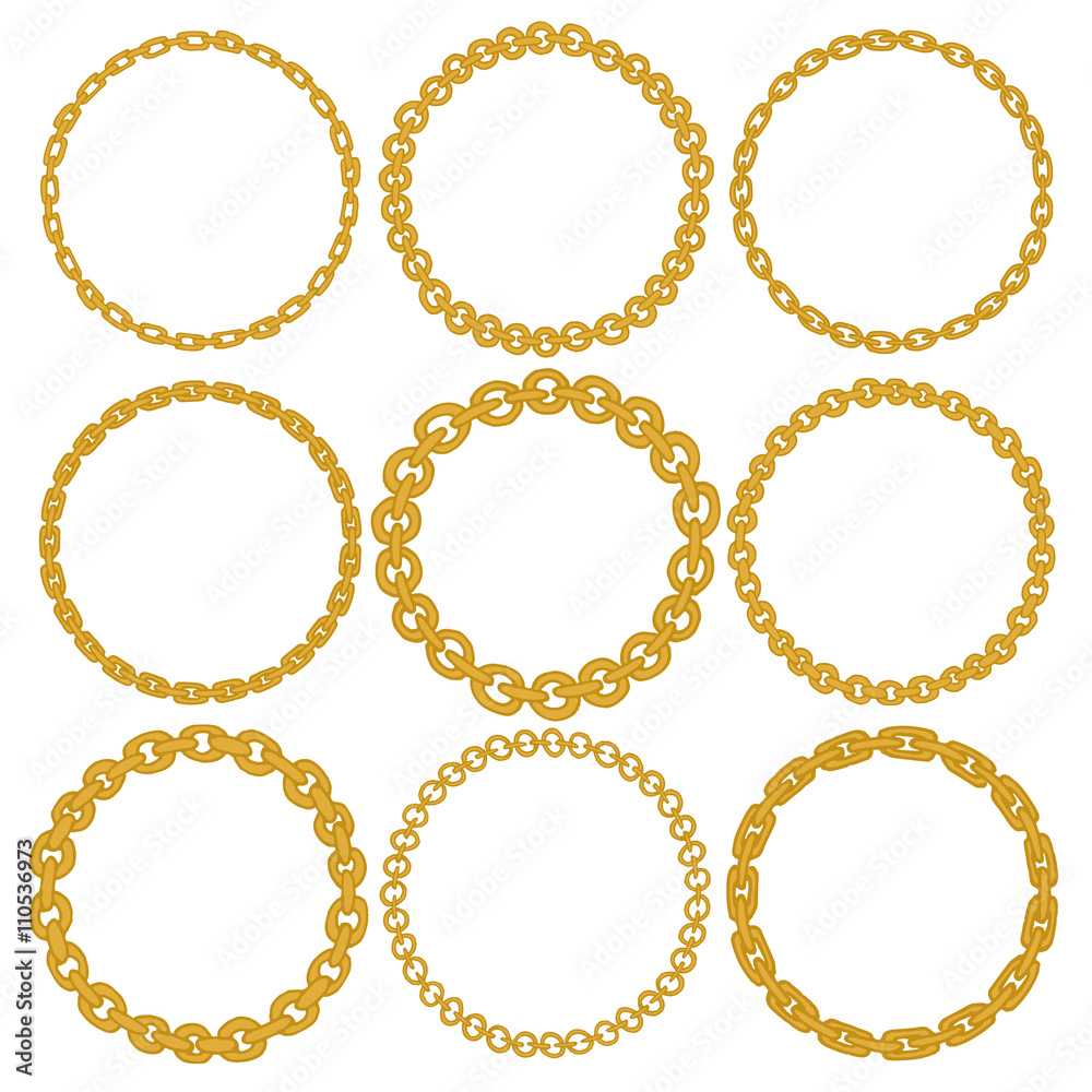 Set of 9 decorative circle border frames. Stock Vector | Adobe Stock