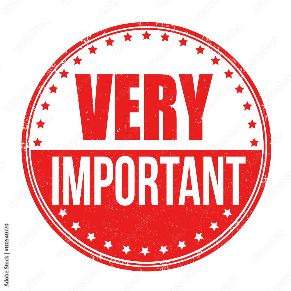 Very important stamp Stock Vector | Adobe Stock