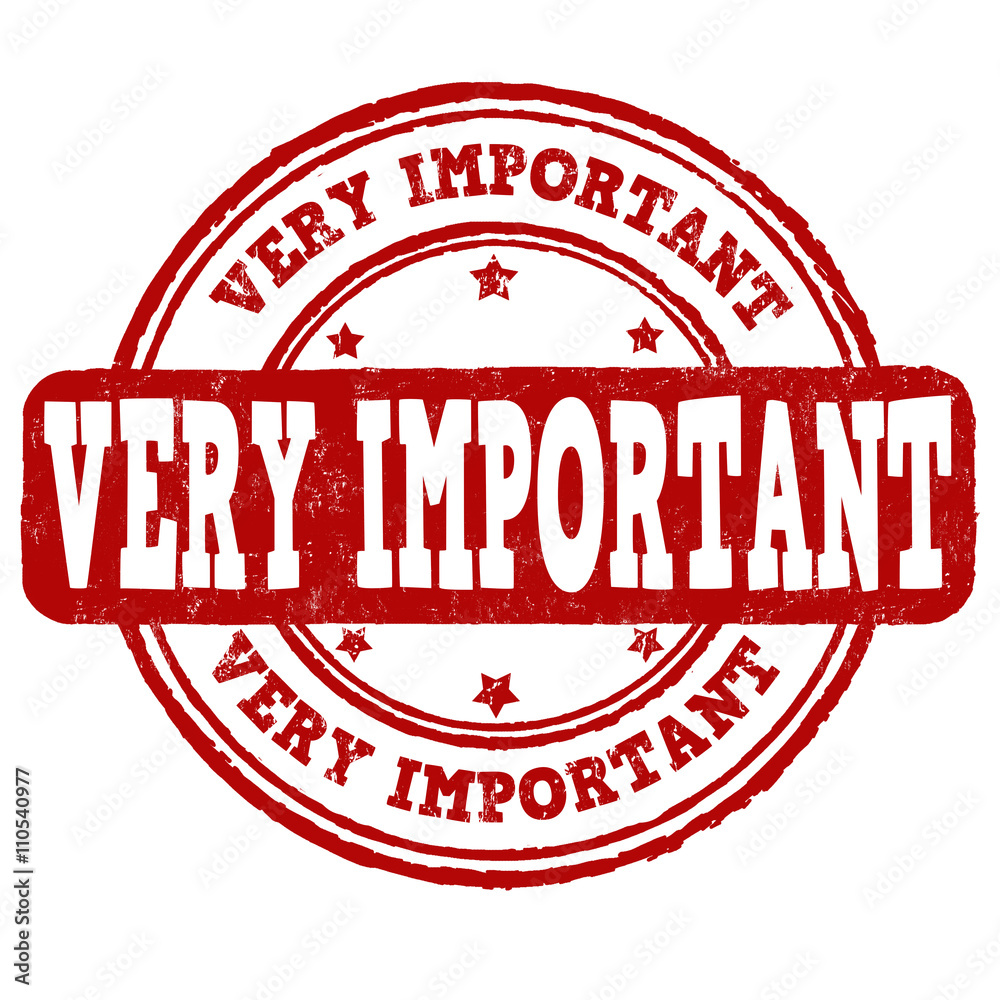 Very important stamp Stock-Vektorgrafik | Adobe Stock