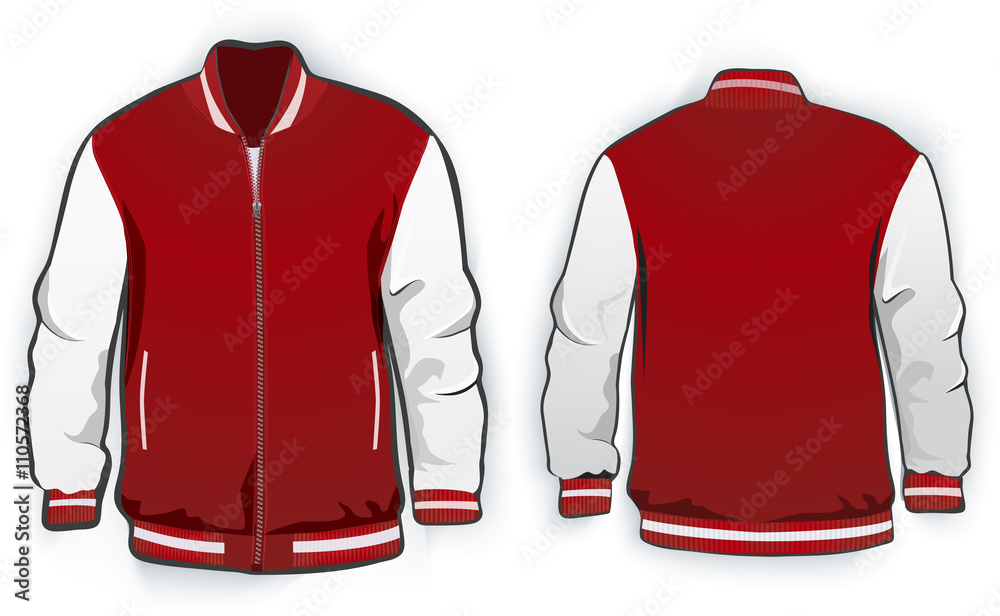 Sports or varsity jacket template. Stock Vector | Adobe Stock