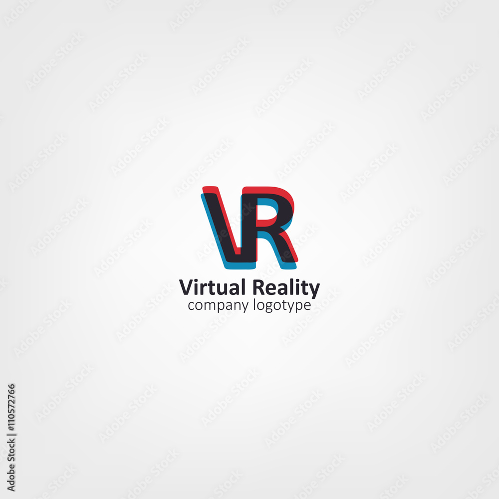 vrVR. Virtual Reality. Logo Icon Design Template Elements. Concept For ...