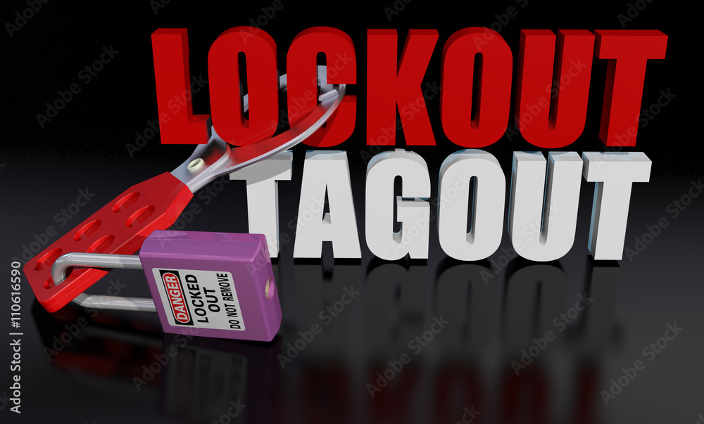 Lockout Tagout logo, 3D illustration Stock Illustration | Adobe Stock