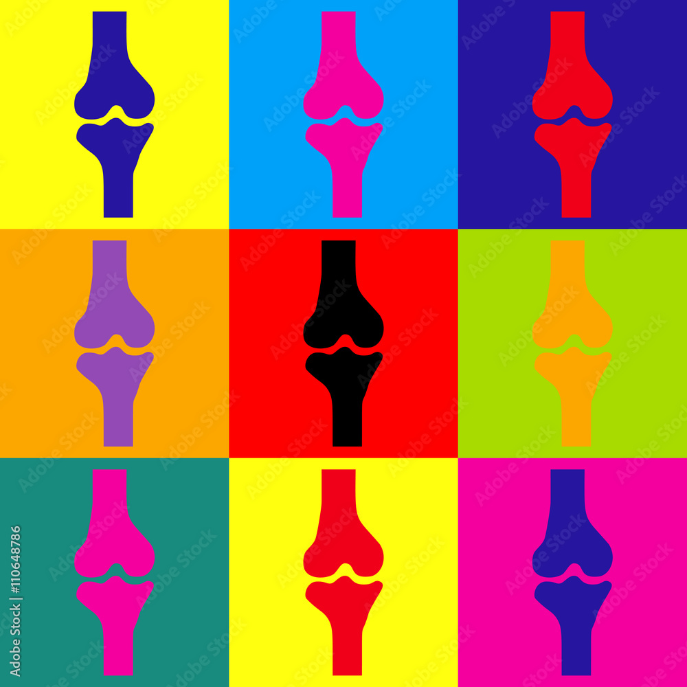 Knee joint sign Stock Vector | Adobe Stock