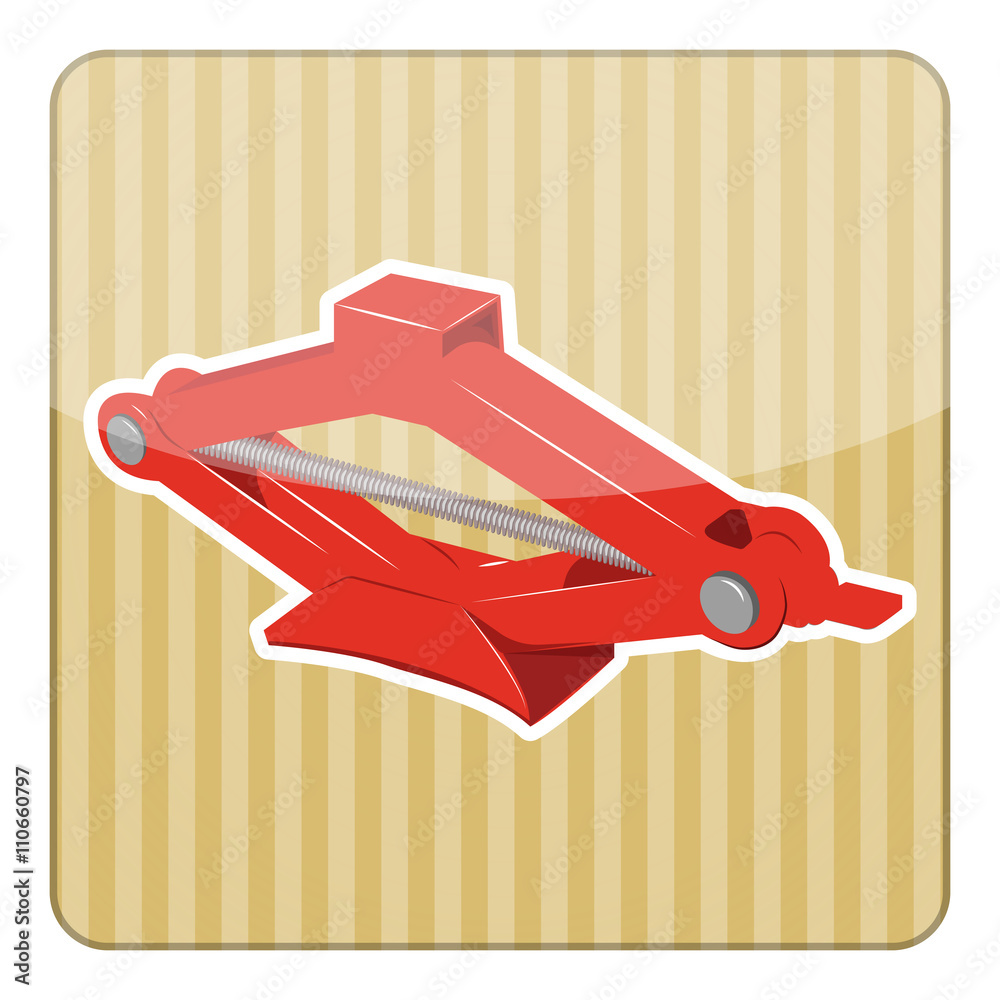 Car jack icon Stock Vector | Adobe Stock
