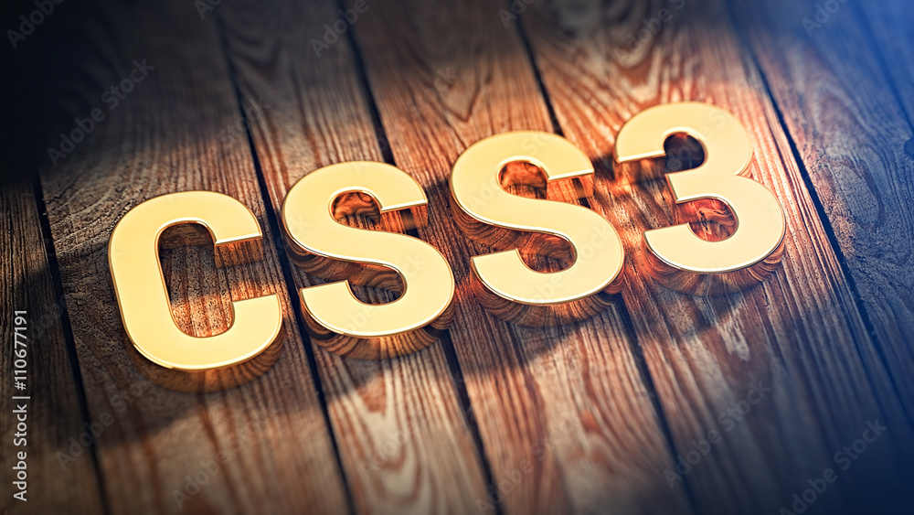 Word CSS3 on wood planks Stock Illustration | Adobe Stock