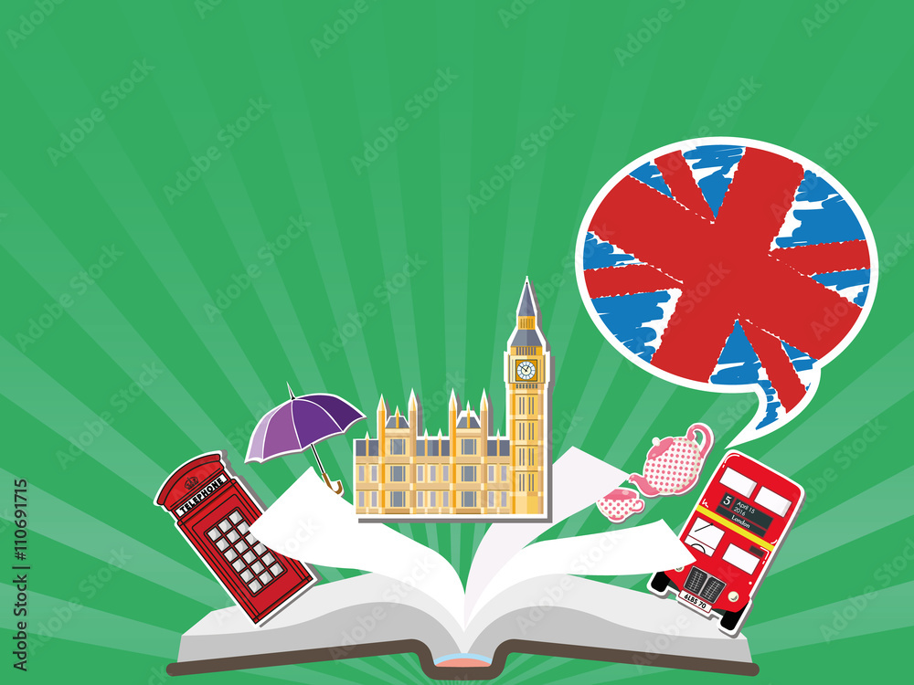 English Language School poster. Learn english in London or England ...