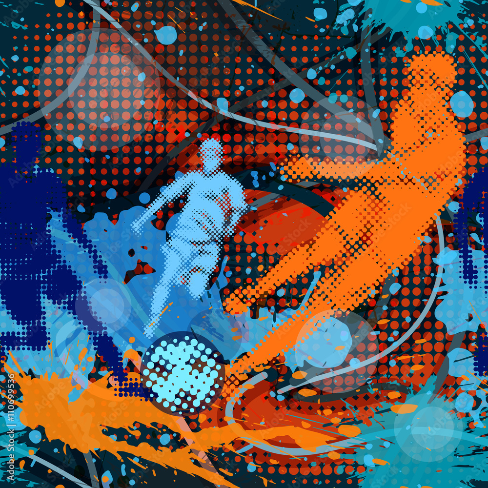 Abstract wallpaper with soccer player Stock Vector | Adobe Stock
