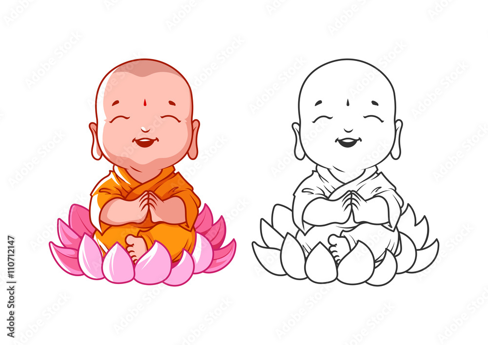Cute Buddha Drawing