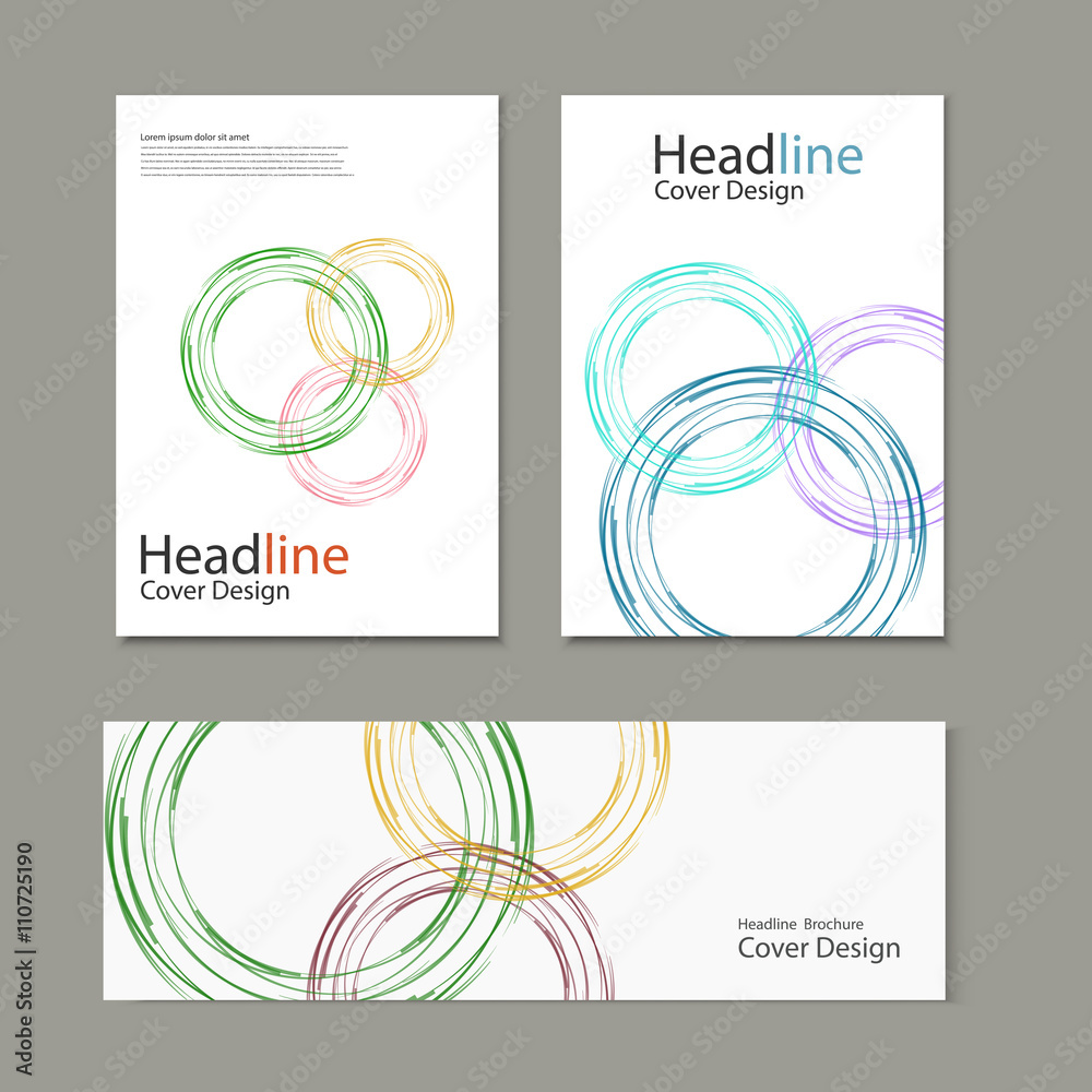 Circle Vector annual report Brochure Flyer template design, book cover ...