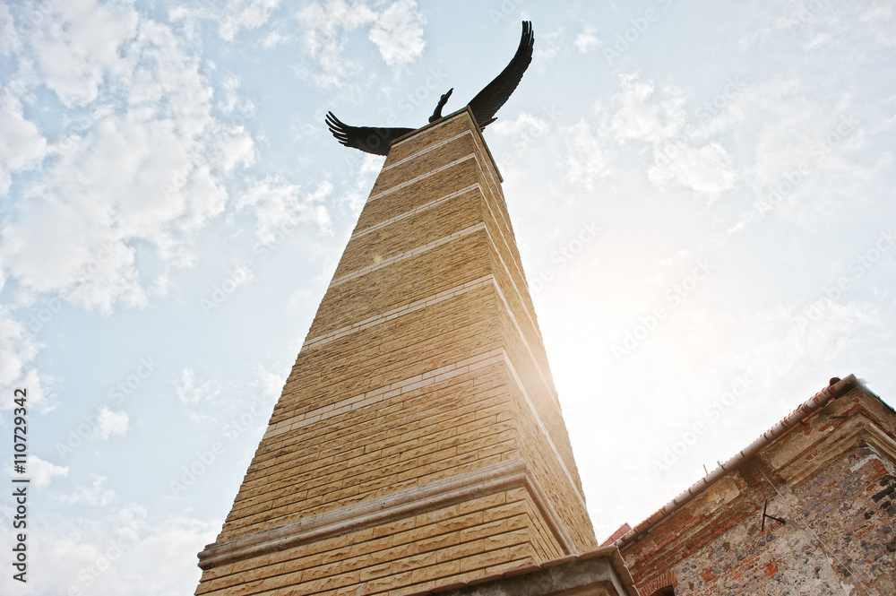 Statue of Turul eagle symbol of the Austro- Hungarian Empire and ...