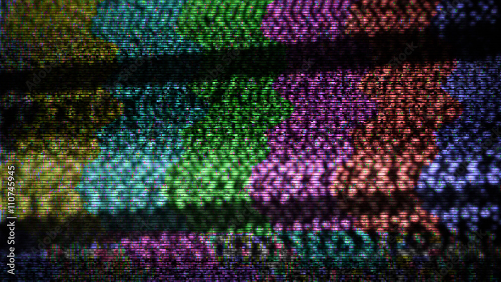 Television screen with static noise caused by bad signal reception ...