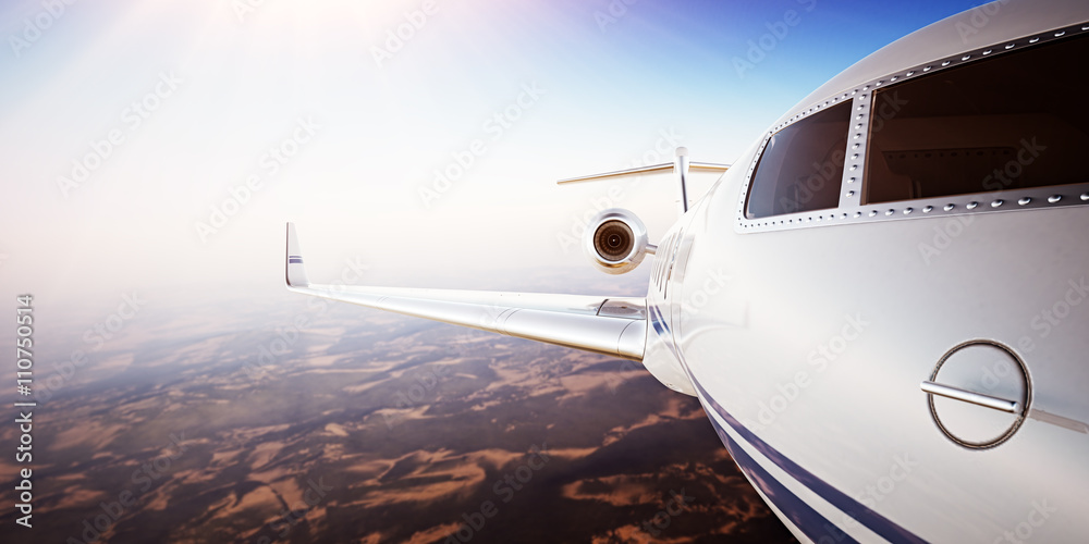 Closeup Photo Pilot Cabin White Luxury Generic Design Private Jet ...