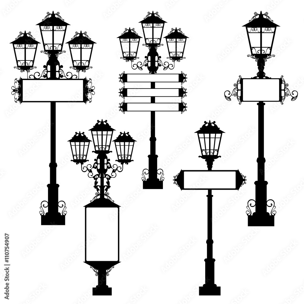 street light signs design set Stock Vector | Adobe Stock