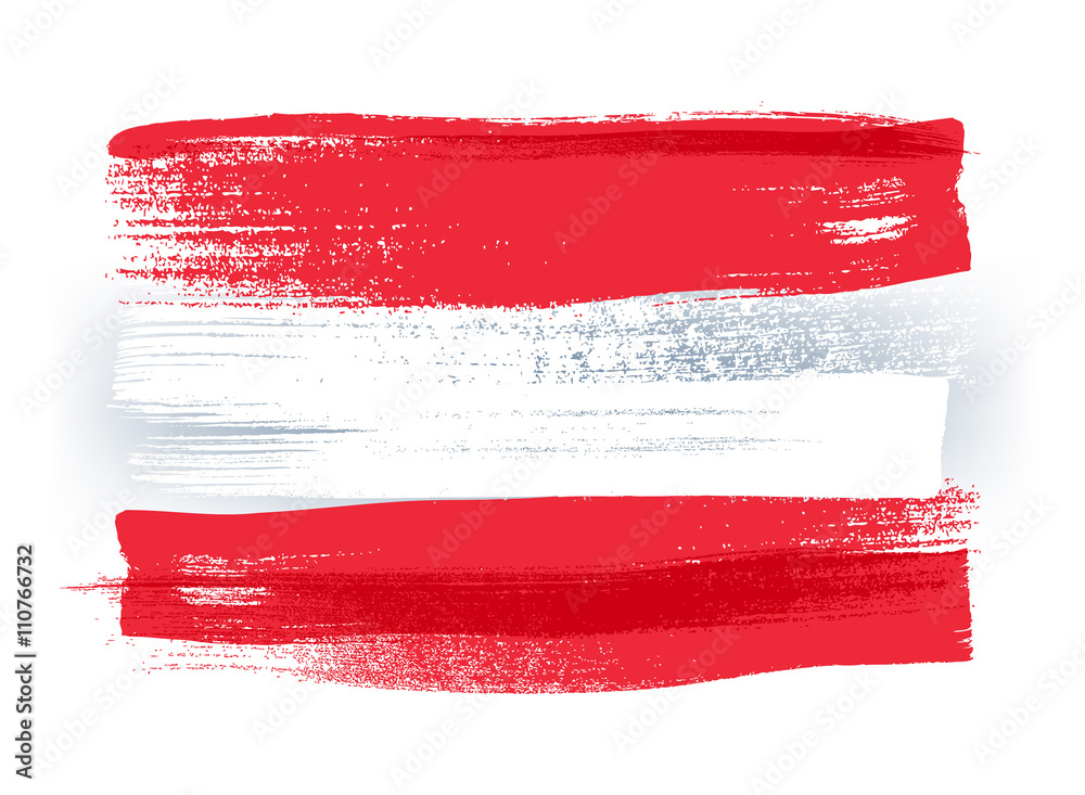 Austria colorful brush strokes painted flag. Stock Vector | Adobe Stock